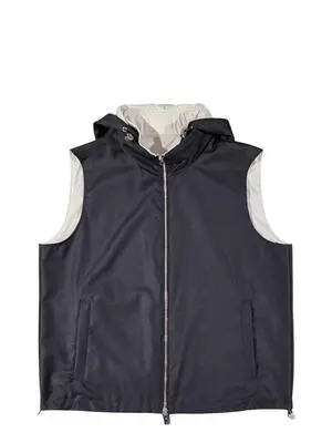 MONTECORE Zip-up Hooded Vest - Blue
