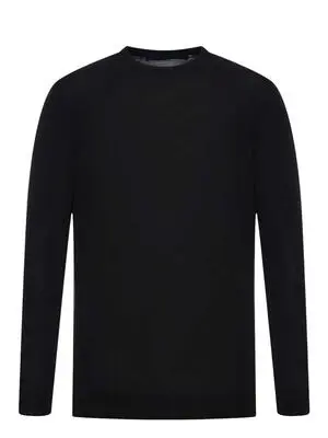 Kiton Crew Neck Wool Sweater - Black
