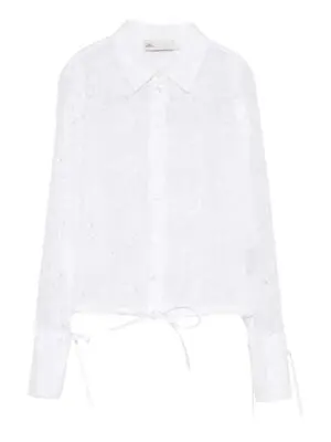 Tory Burch Floral Broderie Anglaise Shirt - White
