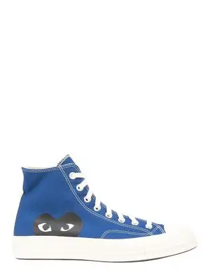Play Comme Des Garcon X Converse All Star High-top Canvas Sneakers - Blue