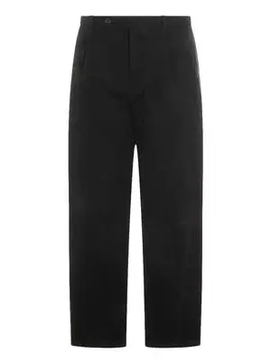 JIL SANDER Straight-leg Cotton Trousers - Black