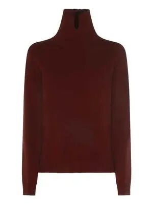 JIL SANDER JIL SANDER Ribbed Turtleneck Sweater Red