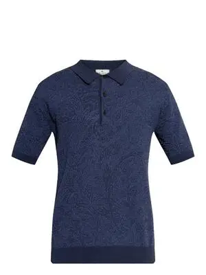 Etro Paisley Button-up Polo - Blue