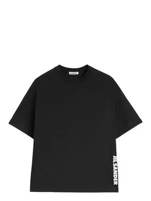 JIL SANDER Crew-neck Cotton T-shirt - Black