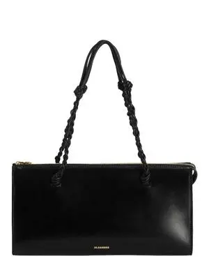 JIL SANDER Tangle Tent Leather Shoulder Bag - Black
