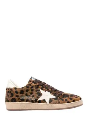 GOLDEN GOOSE Ball Star Leopard Print Sneakers - Brown