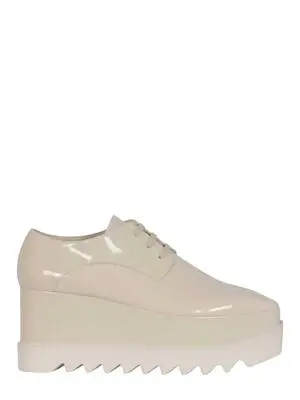 Stella McCartney Oxford Elyse Wedge Shoes - White