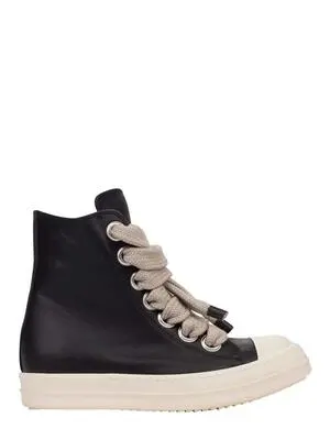 Rick Owens Jumbolace High-top Leather Sneakers - Black