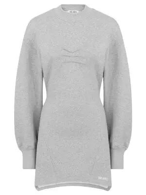 Attico Heather Cotton Jersey Mini Dress - Grey
