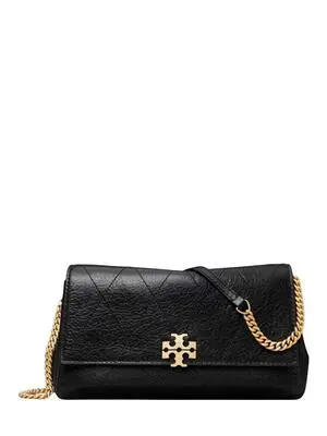 Tory Burch Charlie Quilted Chain Crossbody Bag - Black