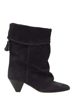 MARANT Marjan Dalby Suede Boots With Tassel Detail - Black