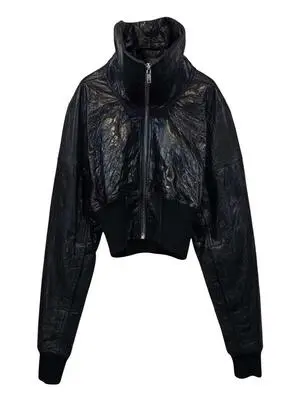 Rick Owens Padded Leather Bomber Jacket - Black