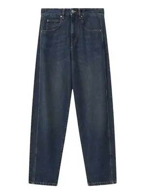 MARANT Isabel Oriane Barrel-leg Jeans In Washed Cotton Denim - Blue