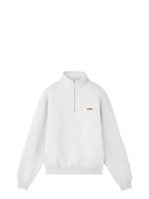Jacquemus Half-zip Sweatshirt With Embroidered Logo - Grey