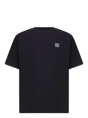 Stone Island T-shirt With Logo Patch - Black