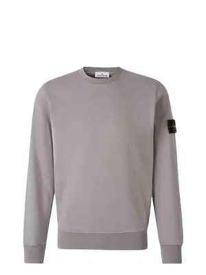 Stone Island Crew-neck Sweatshirt With Compass Logo - Grey