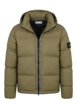 Stone Island Padded Hooded Jacket - Green