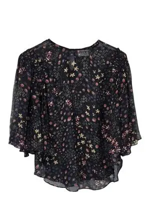 MARANT ETOILE Fluma Floral Print Top - Black