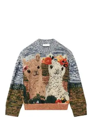 Stella McCartney Alpaca-pattern High Neck Sweater - Multi