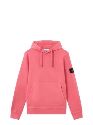 Stone Island Logo Patch Hoodie - Red