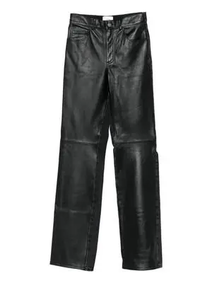 HAIKURE Leather-panelled Trousers - Black