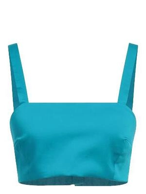 JIJIL Cropped Top With Square Neckline - Blue