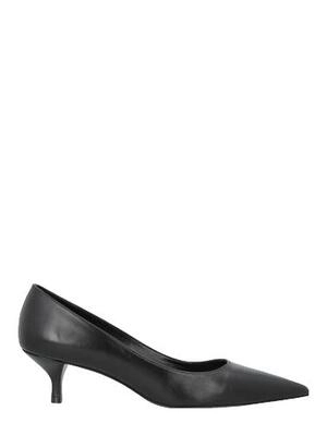 STUART WEITZMAN Leather Pointed Toe Kitten Heel Pumps - Black