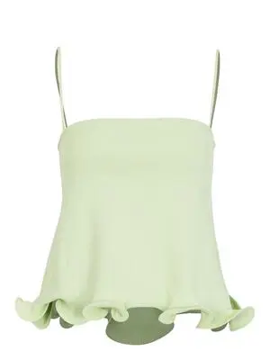 SAME Ruffle Hem Tank Top - Mint