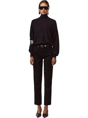 SAME Relaxed Cashmere Turtleneck - Black