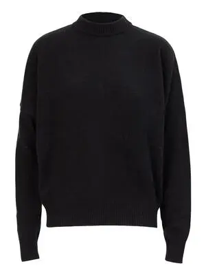SAME Lightweight Wool Blend Sweater With Relaxed Fit - Black