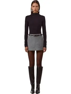 SAME Wool Mini Skirt - Gray