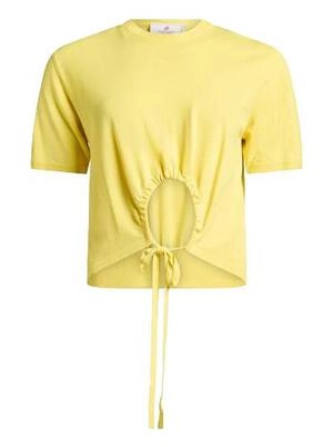 COMPAGNIA ITALIANA COMPAGNIA ITALIANA Yellow Knit Cropped Sweater