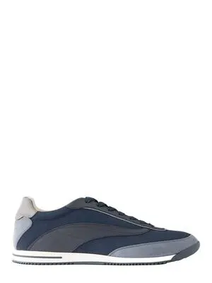 Brunello Cucinelli Brunello Cucinelli Suede And Leather-Trimmed Shell Sneakers Navy