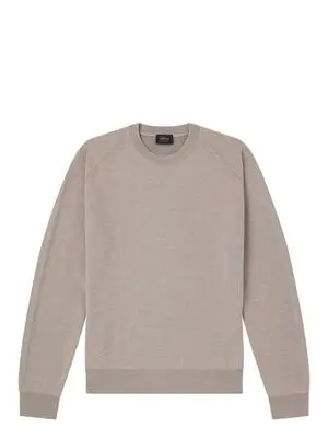 Brioni Cashmere And Wool-blend Sweater - Beige