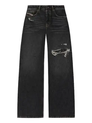 DIESEL® Belt Loop Wide-leg Jeans - Black