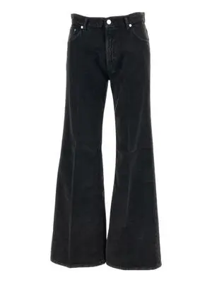 HAIKURE Haikure Velvet-Like Wide Leg Trousers Black