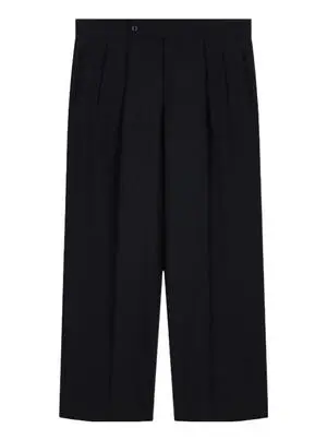 Giorgio Armani Pleated Wide-leg Trousers - Black