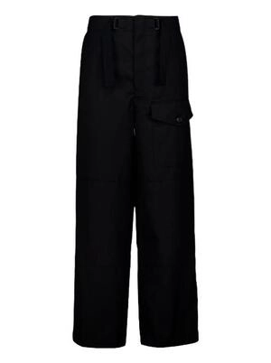 Auralee Belted Cargo Pants - Black