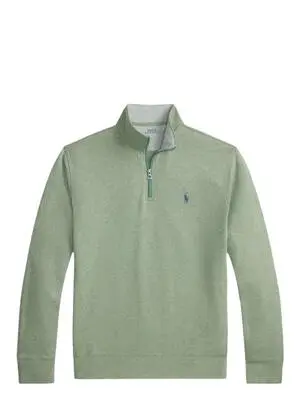 Polo Ralph Lauren Quarter-zip Logo Embroidered Sweater - Green
