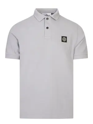 Stone Island Logo Patch Short-sleeved Polo Shirt - No