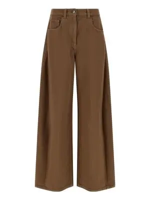 Brunello Cucinelli Wide Leg Trousers - Green