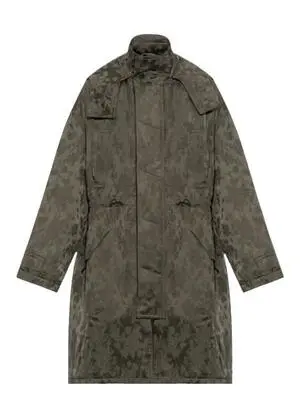 Dries Van Noten High-necked Long-sleeved Coat - Green