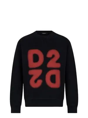 Dsquared2 Logo Print Sweatshirt - Black