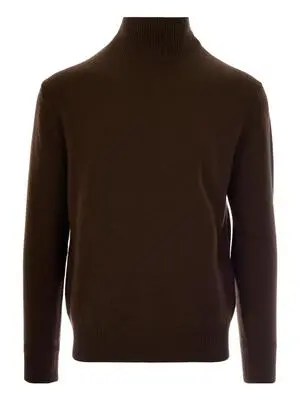 PAOLO PECORA Long-sleeved High Neck Sweater - Black