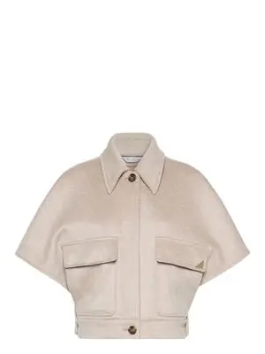 Max Mara Max Mara "Dream" Cape Jacket Stone