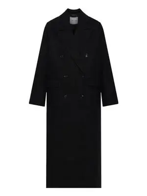 SAMSOE SAMSOE Sajill Double Breasted Coat - Black