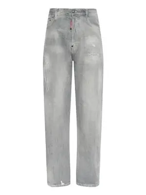 Dsquared2 Distressed Button Fly Jeans - Grey