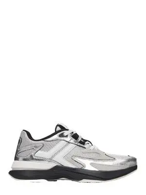 LANVIN Metallic Paneled Sneakers - Silver
