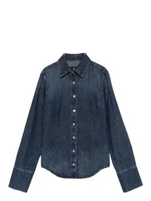 7 For All Mankind Button-up Denim Shirt - Blue