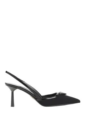 Prada Pointed Toe Slingback High-heeled Sandals - Black